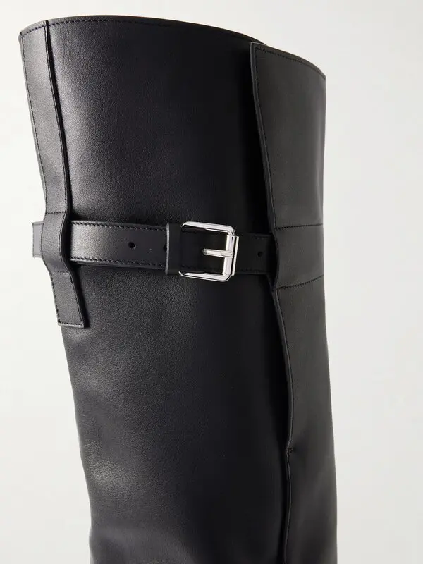 CHRISTEN Santiago Leather Knee Boots - Black