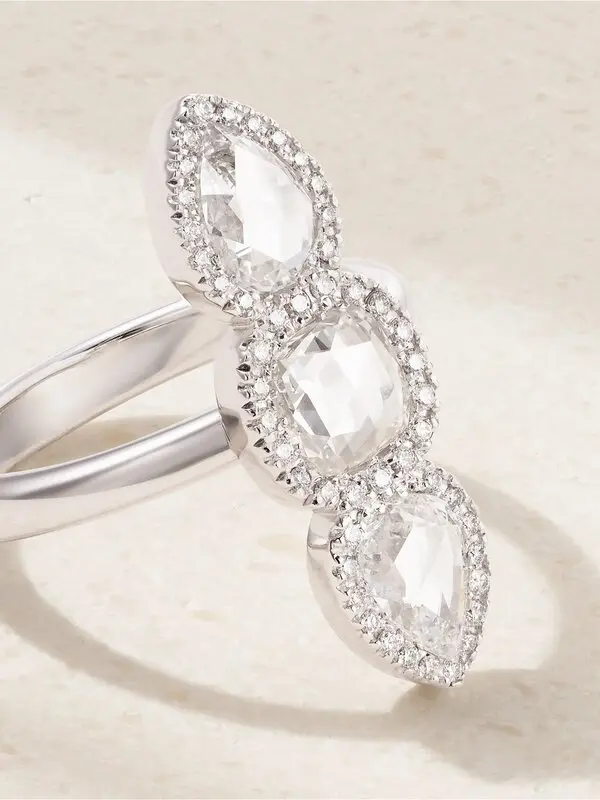 DAVID MORRIS 18-karat White Diamond Ring