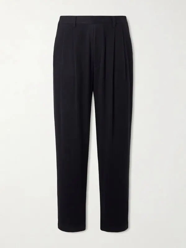 SSSTEIN Straight-leg Silk-blend Flannel Trousers