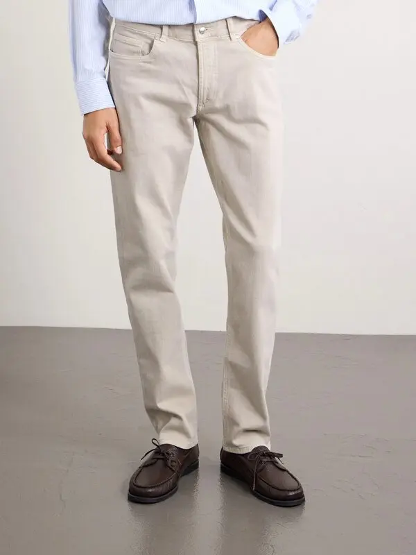 Peter Millar Fairfield Straight-leg Garment-dyed Jeans - Neutrals