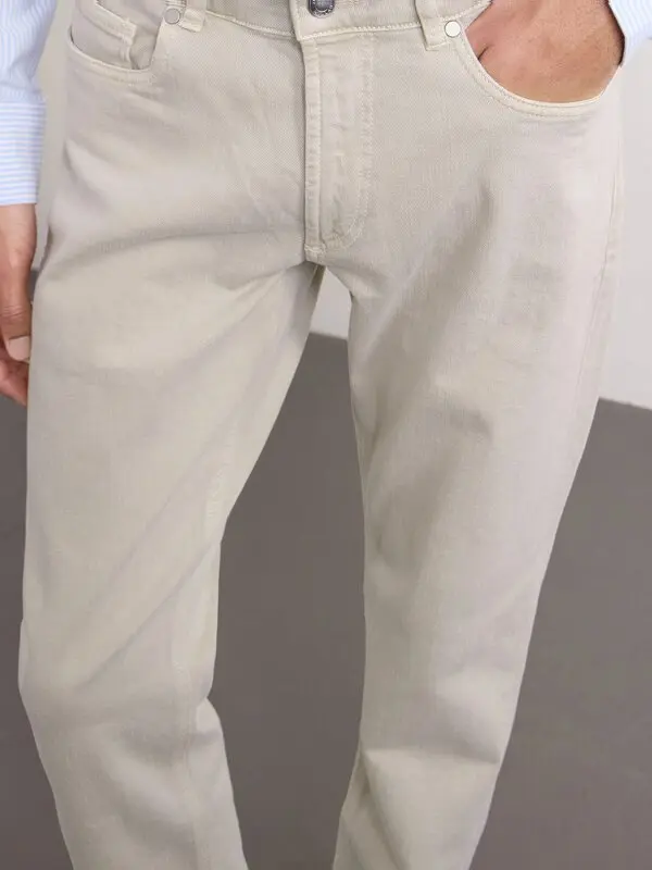 Peter Millar Fairfield Straight-leg Garment-dyed Jeans - Neutrals