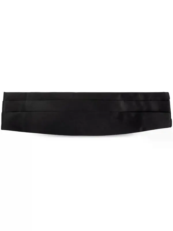 Giorgio Armani Adjustable Silk Cummerbund - Black