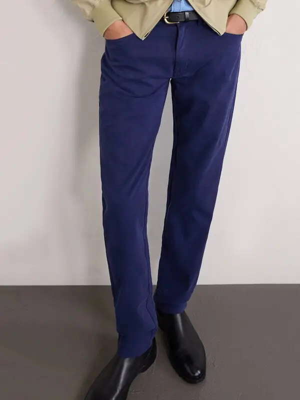 Peter Millar Crown Straight-leg Cotton-canvas Trousers - Blue