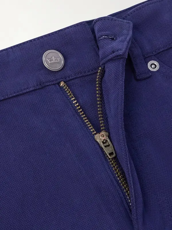 Peter Millar Crown Straight-leg Cotton-canvas Trousers - Blue