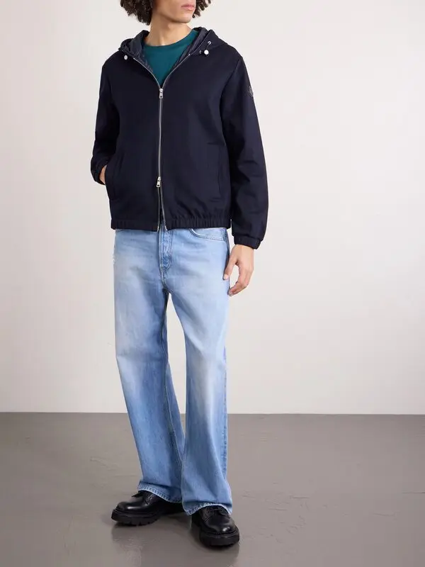 Moncler Cotton-blend Jersey Zip-up Hoodie