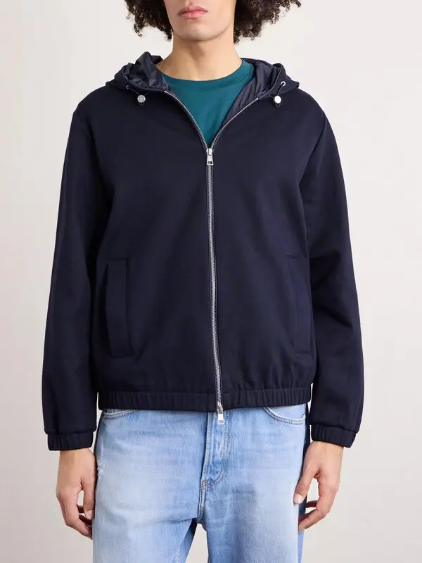 Moncler Cotton-blend Jersey Zip-up Hoodie