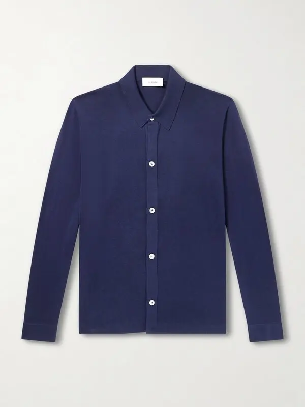 LARDINI Silk Shirt - Blue