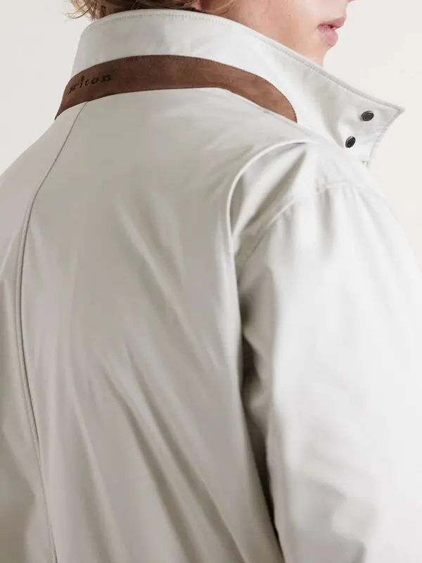 Kiton Suede-trimmed Shell Field Jacket