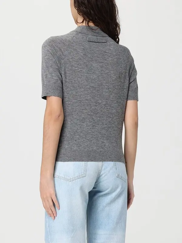 Victoria Beckham Knit Polo Shirt - Grey
