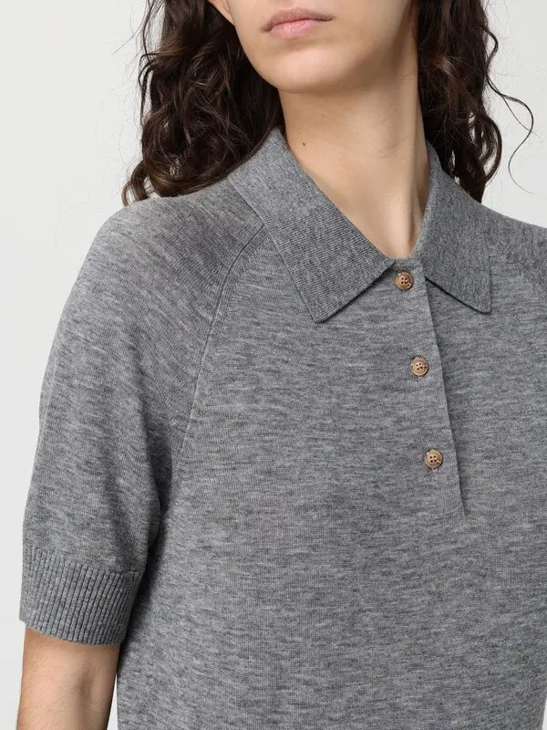 Victoria Beckham Knit Polo Shirt - Grey