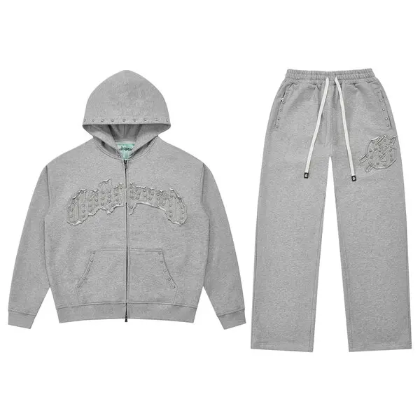 GODSPEED Symmetric Studded Sweatsuit - Grey