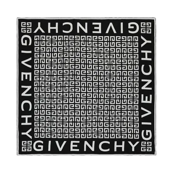 Givenchy 4g Logo Square Scarf 'black White - Multicolor