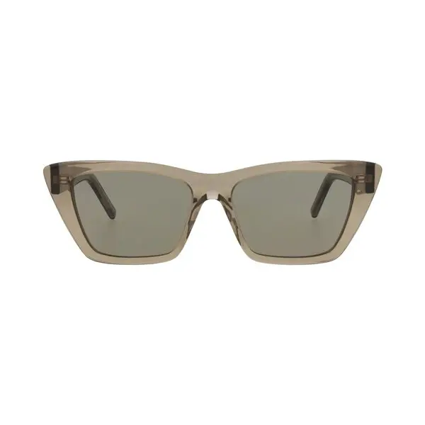 Saint Laurent Cat Eye Frame Recycled Acetate Sunglasses - Brown