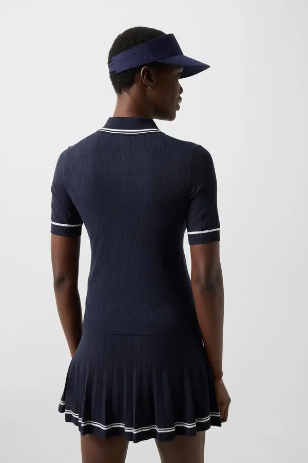 Bogner Knitted Polo Shirt - Navy Blue