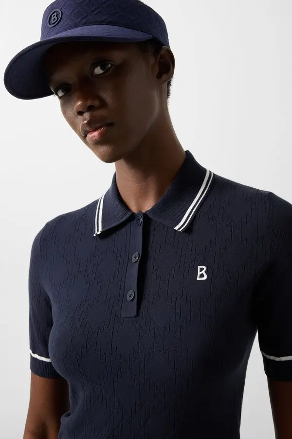 Bogner Knitted Polo Shirt - Navy Blue