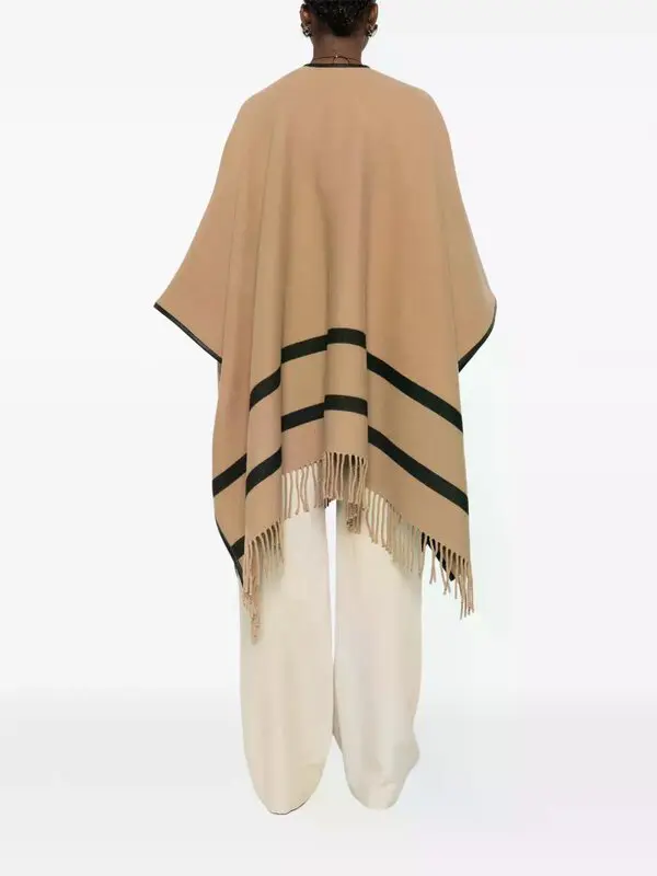 Max Mara Fringed Logo Wool Scarf