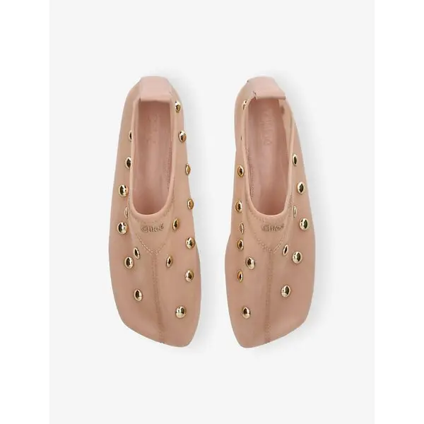 Chloé Rita Studded Mesh Flats