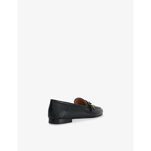 DUNE Leather Loafers - Black Leather
