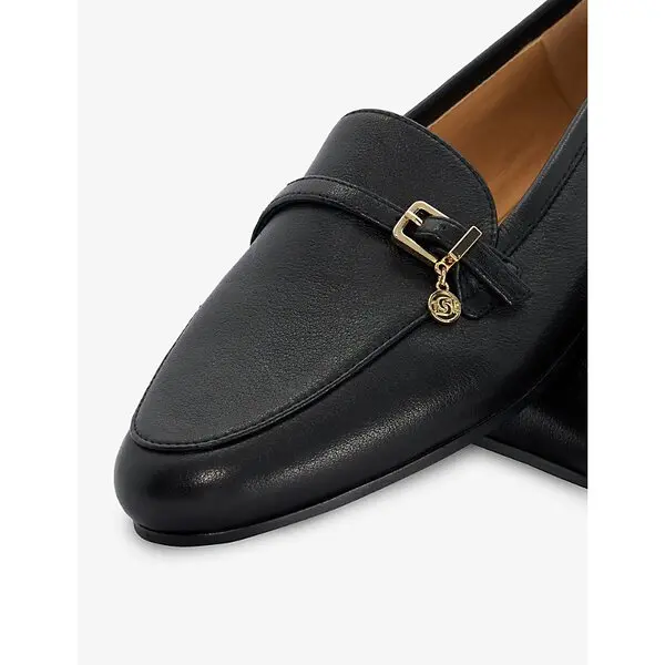 DUNE Leather Loafers - Black Leather