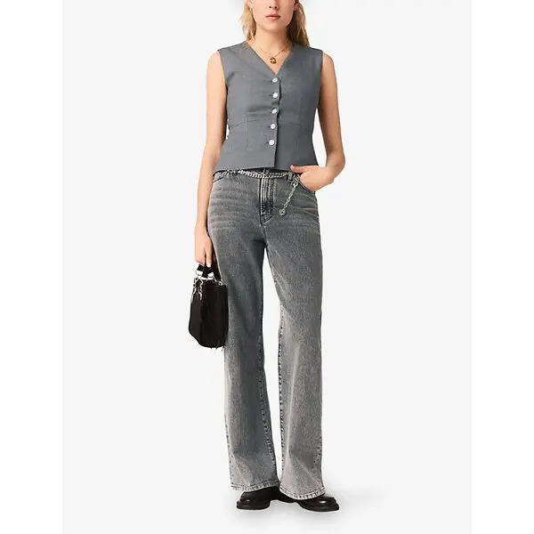 Maje Jewel-embellished Wool-blend Vest