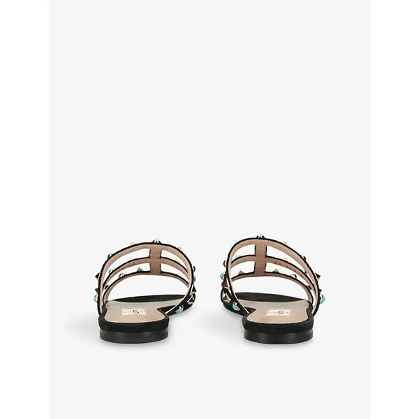 Valentino Garavani Rockstud Leather Flat Slides