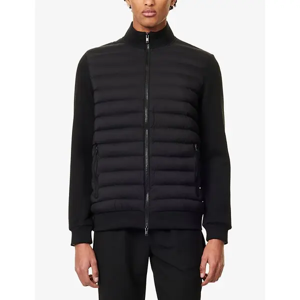ARNE Hybrid Tech Quilted Woven Jacket - Black
