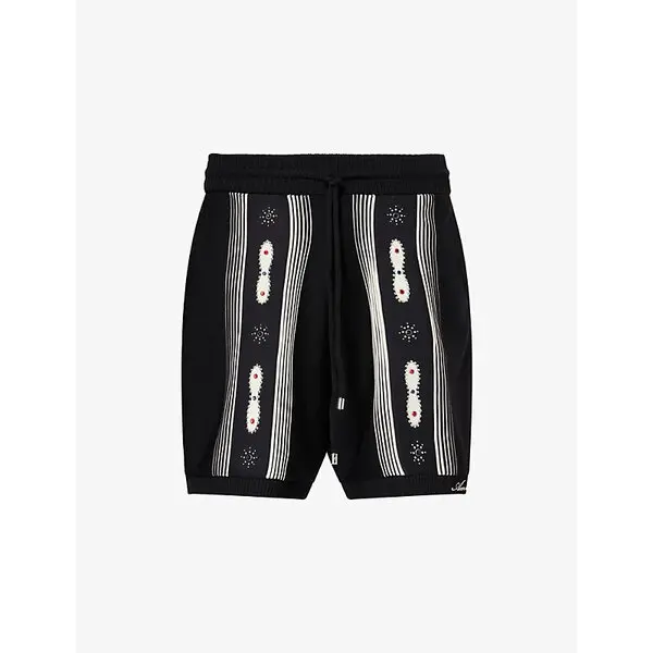 Amiri Studded Stripe Knitted Shorts