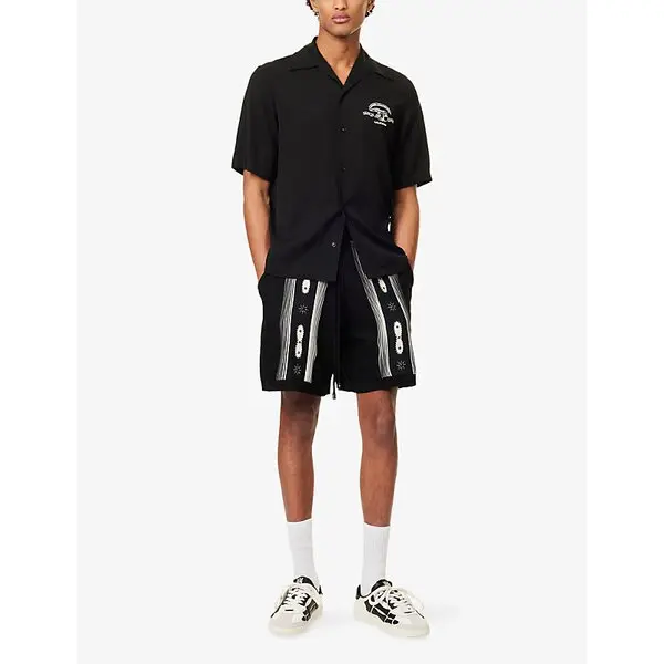 Amiri Studded Stripe Knitted Shorts