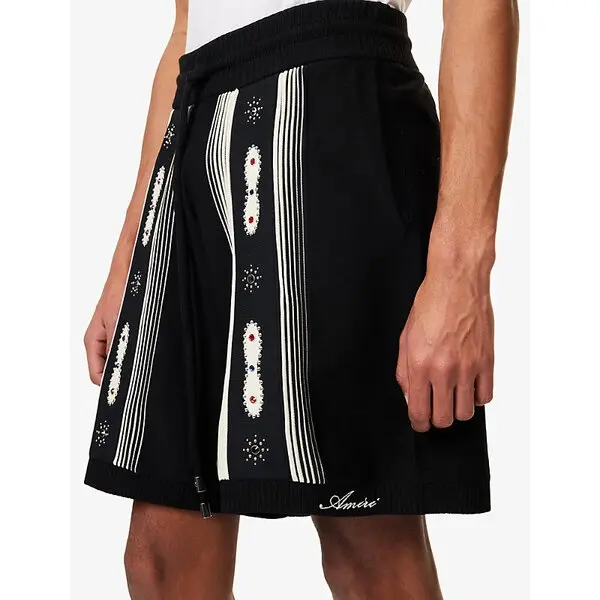 Amiri Studded Stripe Knitted Shorts