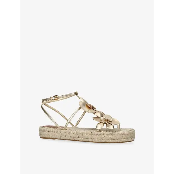 Zimmermann Orchid Leather Espadrille Sandals