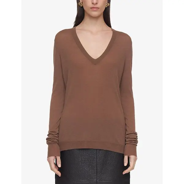 JOSEPH Cashair V-neck Cashmere Jumper