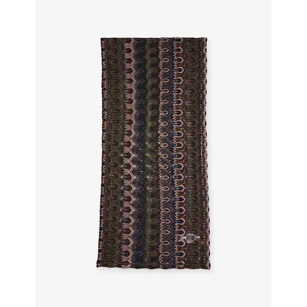 Missoni Chevron Knit Wrap - Dark Brown