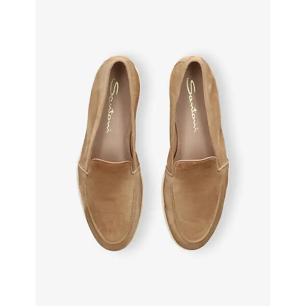 Santoni Malibu Suede Loafers