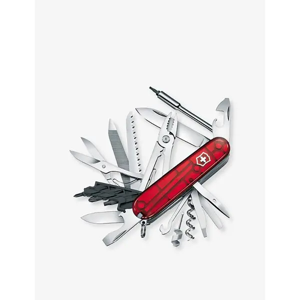 VICTORINOX Cyber Tool Large Swiss Pocket Knife - Red Transparent
