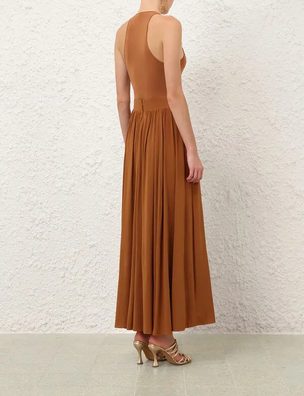 Zimmermann Gathered Midi Skirt