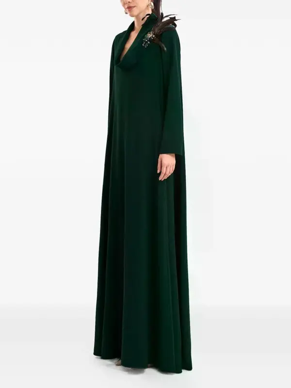 GEMY MAALOUF Feather-detail Kaftan