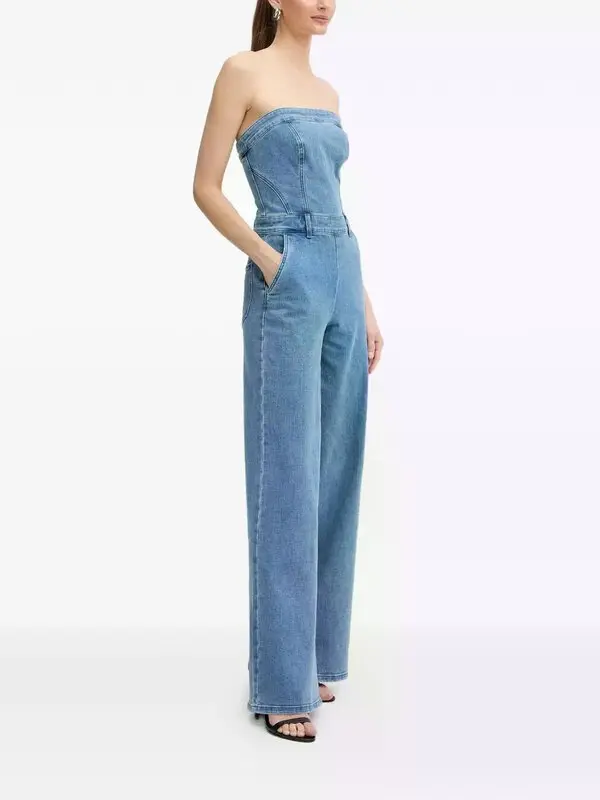 Guess Strapless Flared Jumpsuit