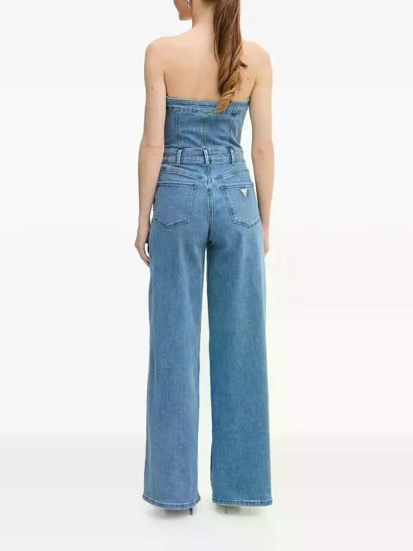 Guess Strapless Flared Jumpsuit