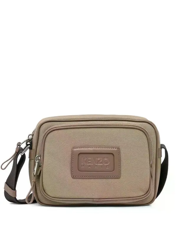 Kenzo Kommutter Logo-plaque Crossbody Bag - Neutrals