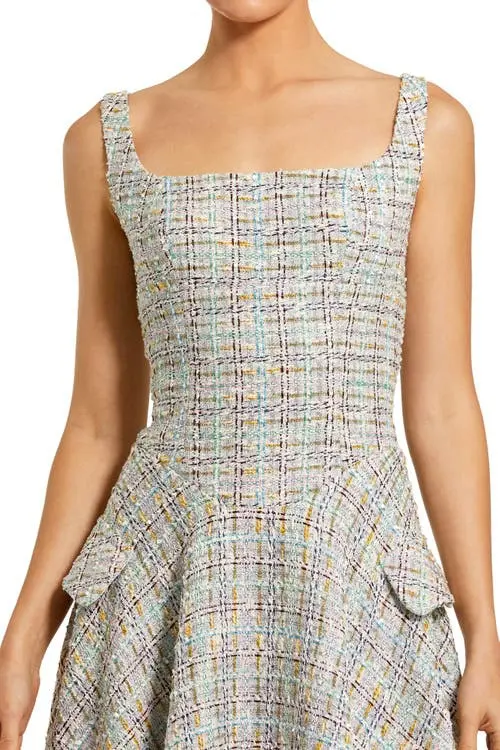 Mac Duggal Sleeveless Boucle Midi Dress