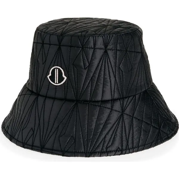 Moncler Quilted Bucket Hat - Black