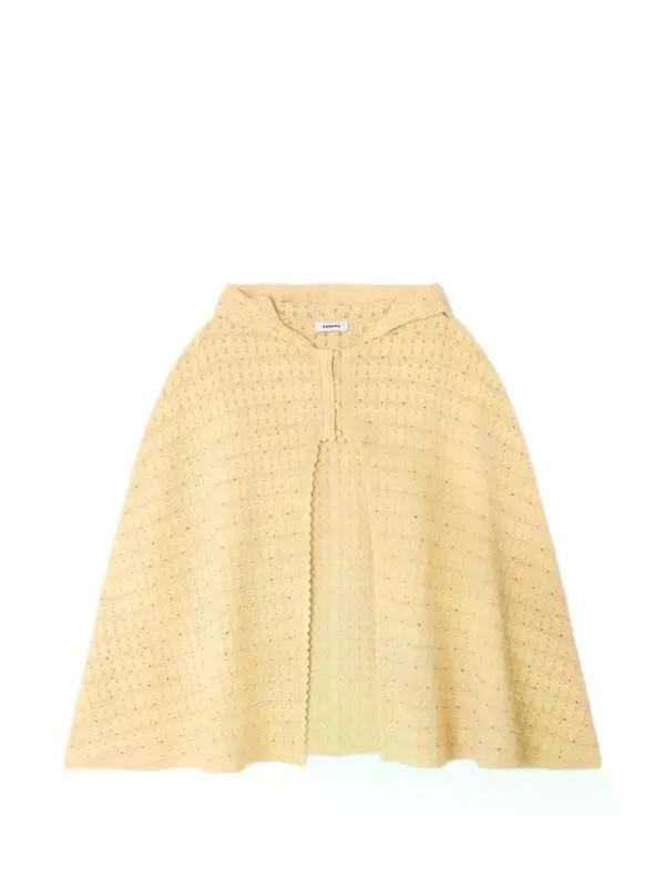 Sandro Rhinestone Knit Cape