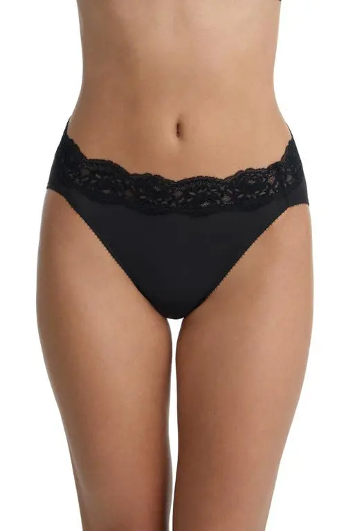 SKARLETT BLUE Divine Lace Trim French Cut Brief - Black