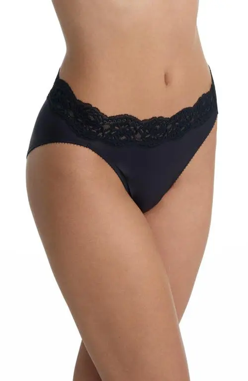 SKARLETT BLUE Divine Lace Trim French Cut Brief - Black