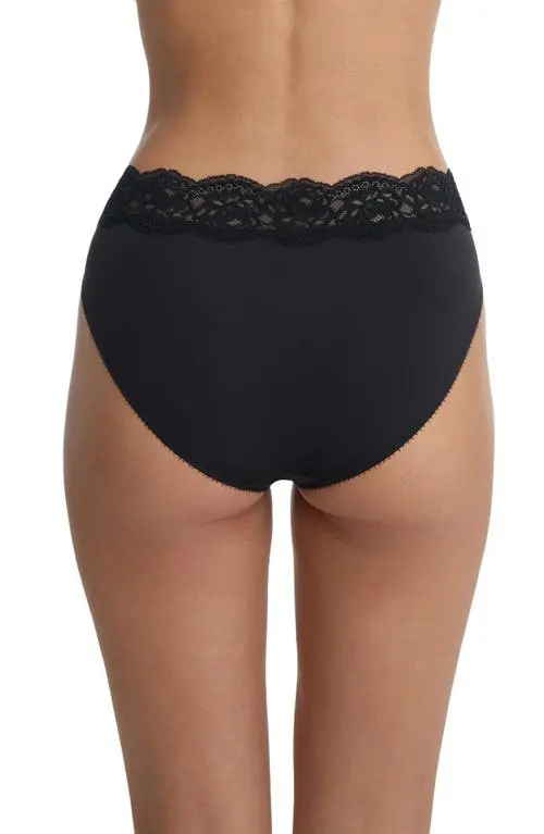 SKARLETT BLUE Divine Lace Trim French Cut Brief - Black