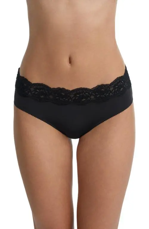 SKARLETT BLUE Divine Lace Trim Hipster - Black