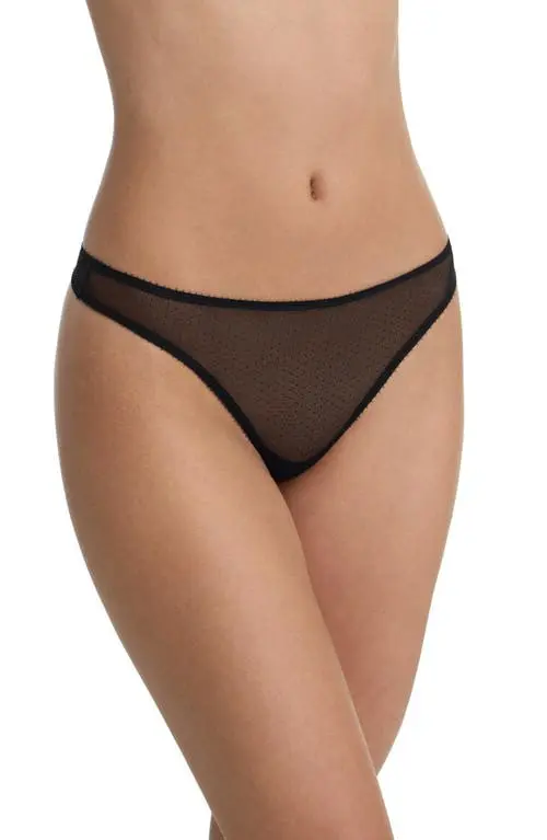 SKARLETT BLUE Jolie Sheer Lace Thong - Black