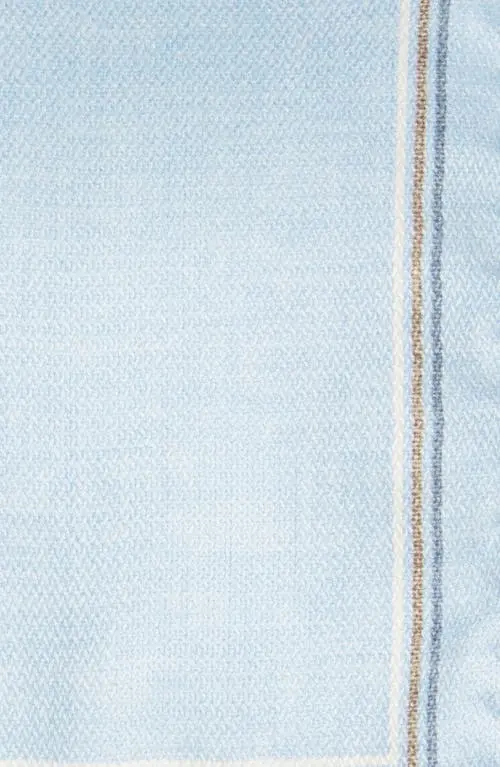 JACK VICTOR Crestwool Solid & Houndstooth Check Reversible Silk Pocket Square - Light Blue