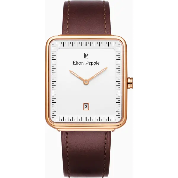 ELTON PEPPLE Modern Oaktonloop - Dark Brown/rose Gold