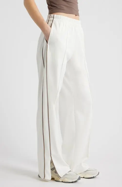 Bp. High Waist Fleece Track Pants - Ivory